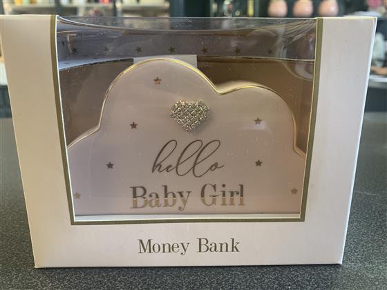 Hello baby girl money box